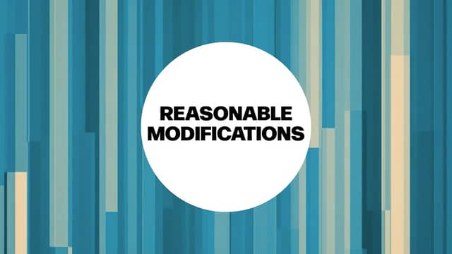Reasonable Modifications on Vimeo