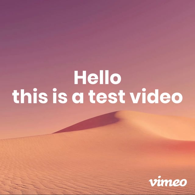 MY TEST VIDEO CHANNEL on Vimeo