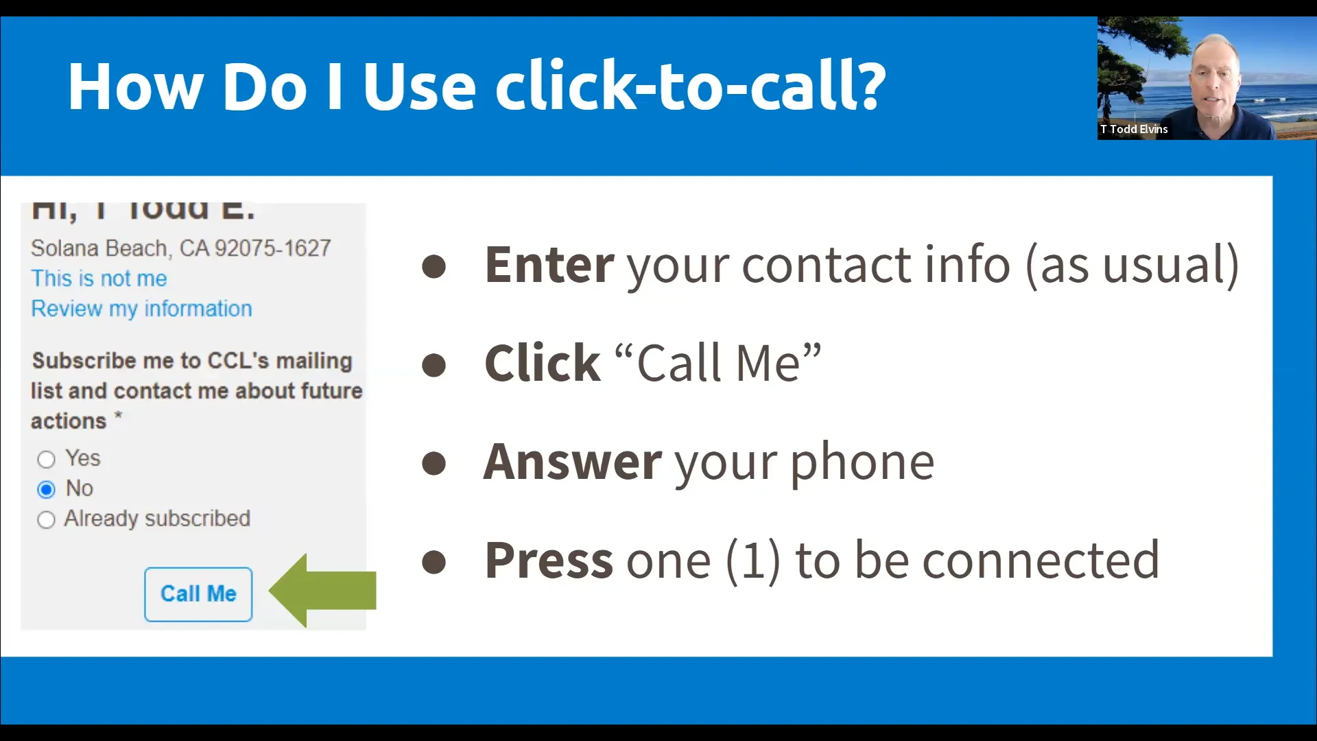 CCL Tutorial: How Do I Use Click To Call? on Vimeo