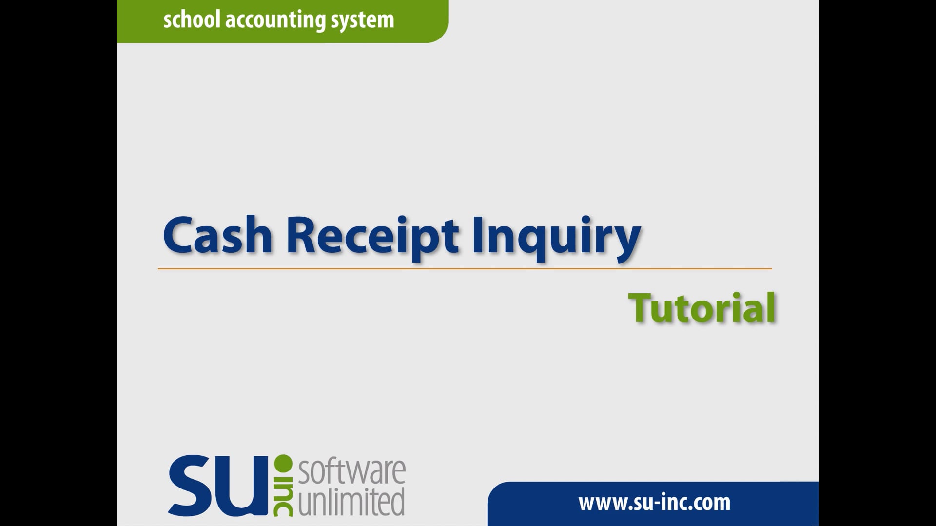 Training Tutorials - Cash Receipt Inquiry on Vimeo