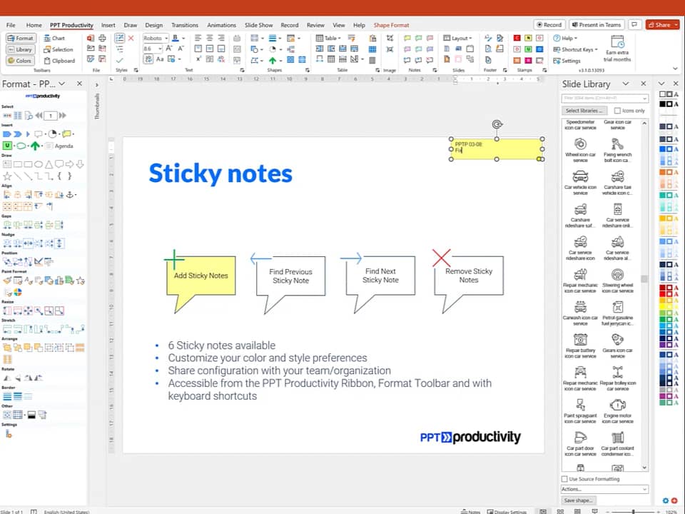 Add Sticky Notes to PowerPoint Slides with the PPT Productivity ...