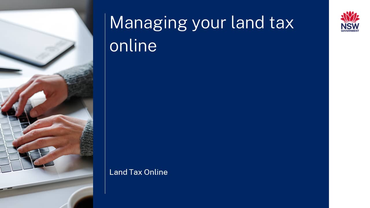 Managing your land tax online on Vimeo