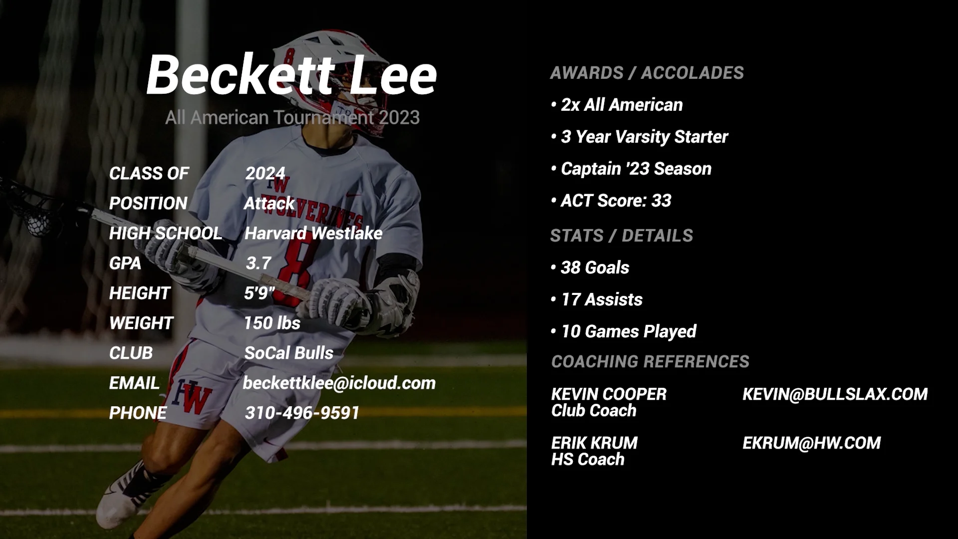 Beckett Lee Lacrosse Highlights on Vimeo