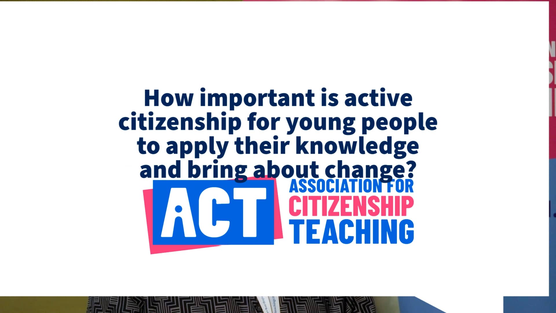 How important is active citizenship for young people to apply their ...