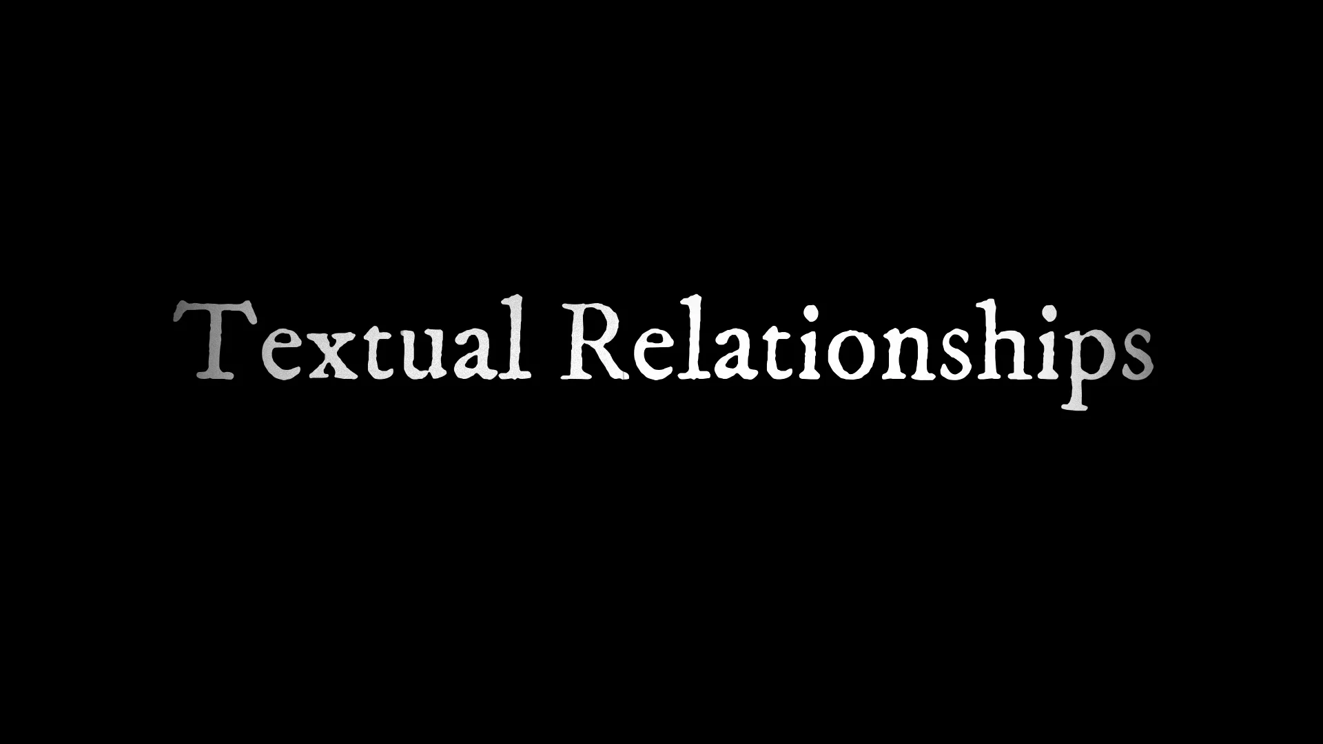 Textual Relationships on Vimeo