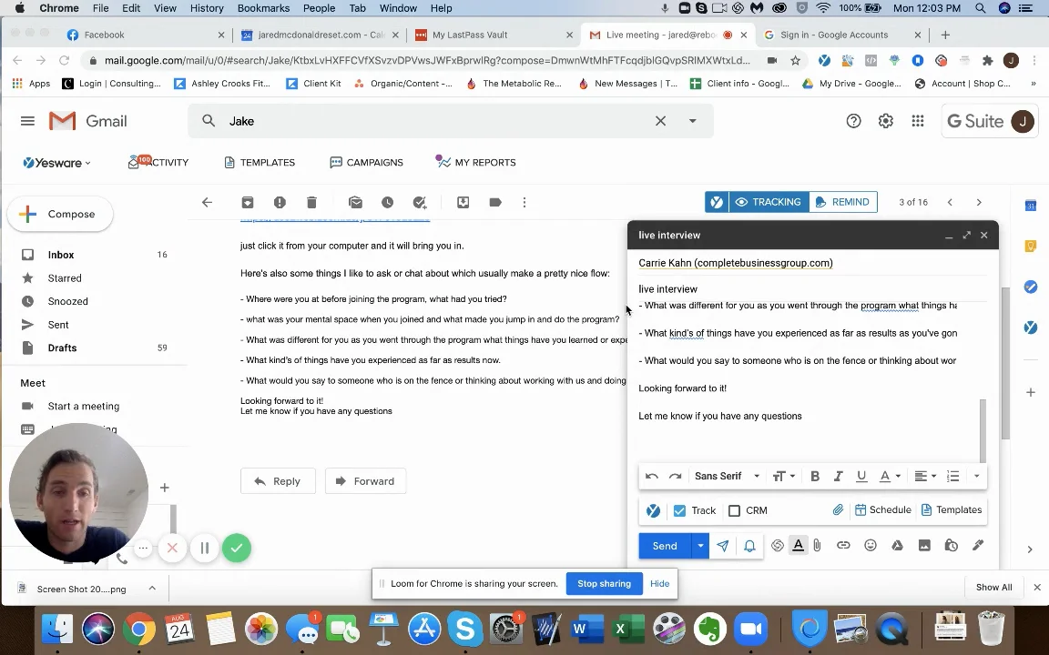 Scheduling and sending a LIVE FB interview_email on Vimeo
