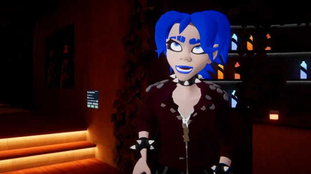 Cartoon styled Female Punk Avatar - With Interactable Leather Jacket ...