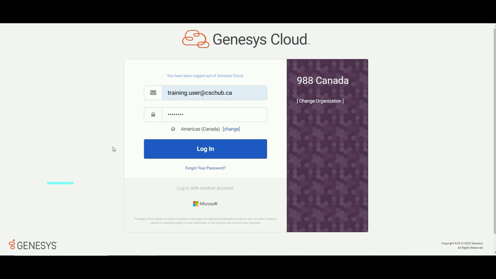 Genesys Cloud Logging in on Vimeo