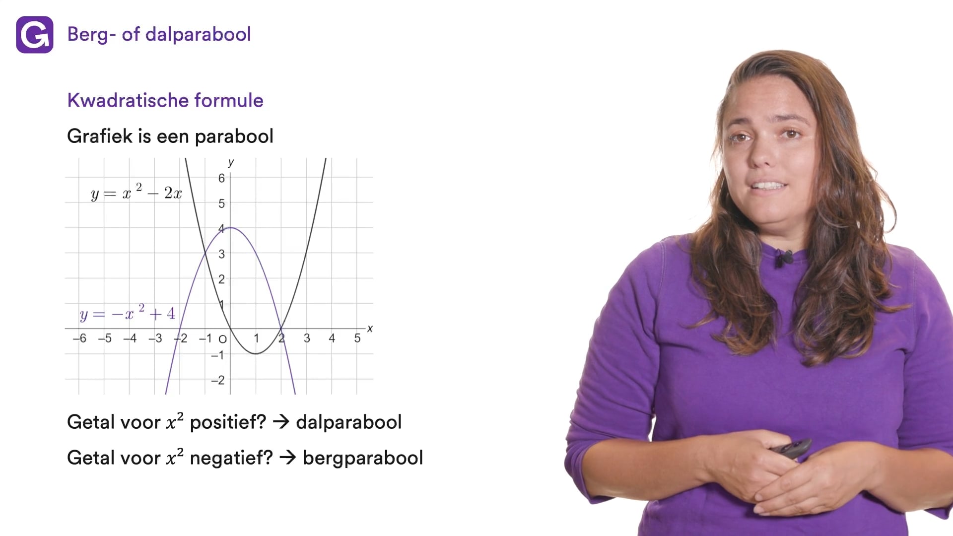 Berg- of dalparabool oefenen | StudyGo