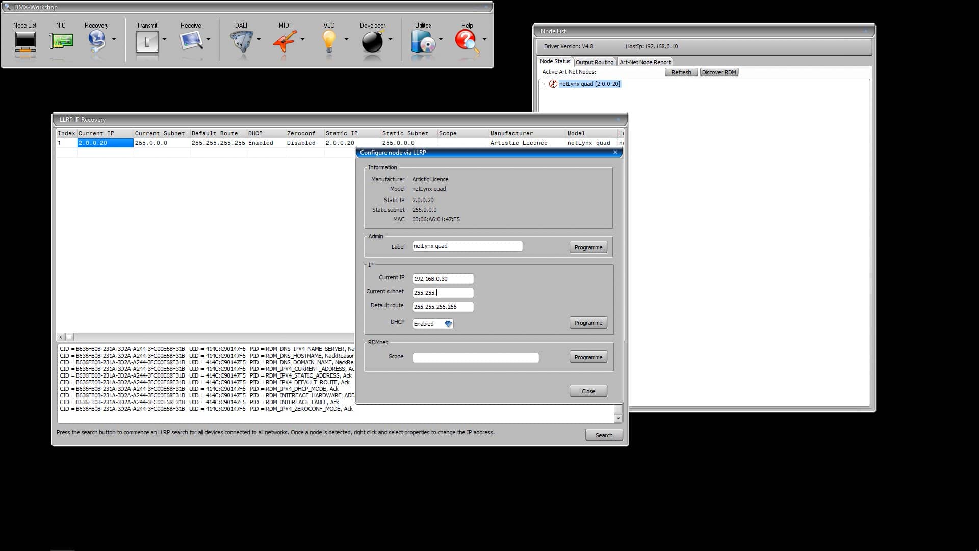 DMX-Workshop Tutorial 2. Recovering a gateway using LLRP on Vimeo