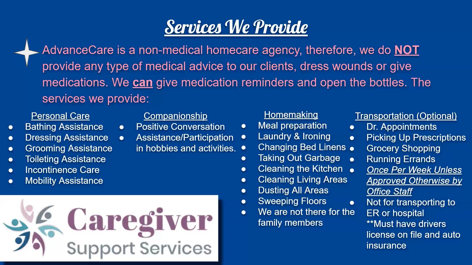 HomeCare Orientation (Services We Provide - Part 2) on Vimeo