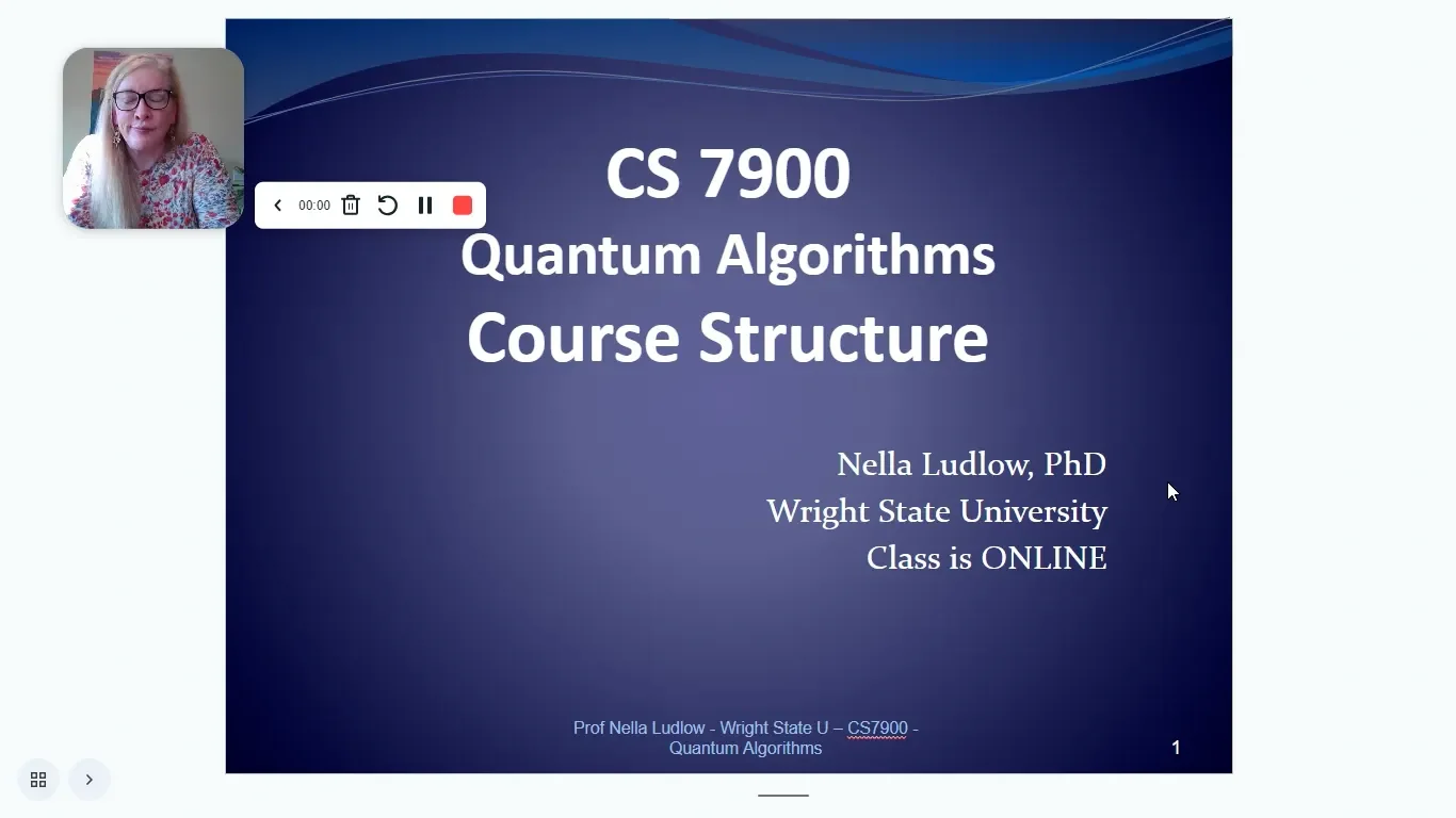 0D - Quantum Algorithms Course Structure on Vimeo