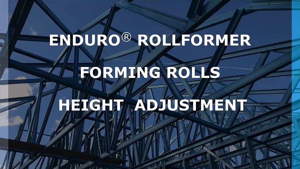 2.9 Rollformer Forming Rolls Height Adjustment