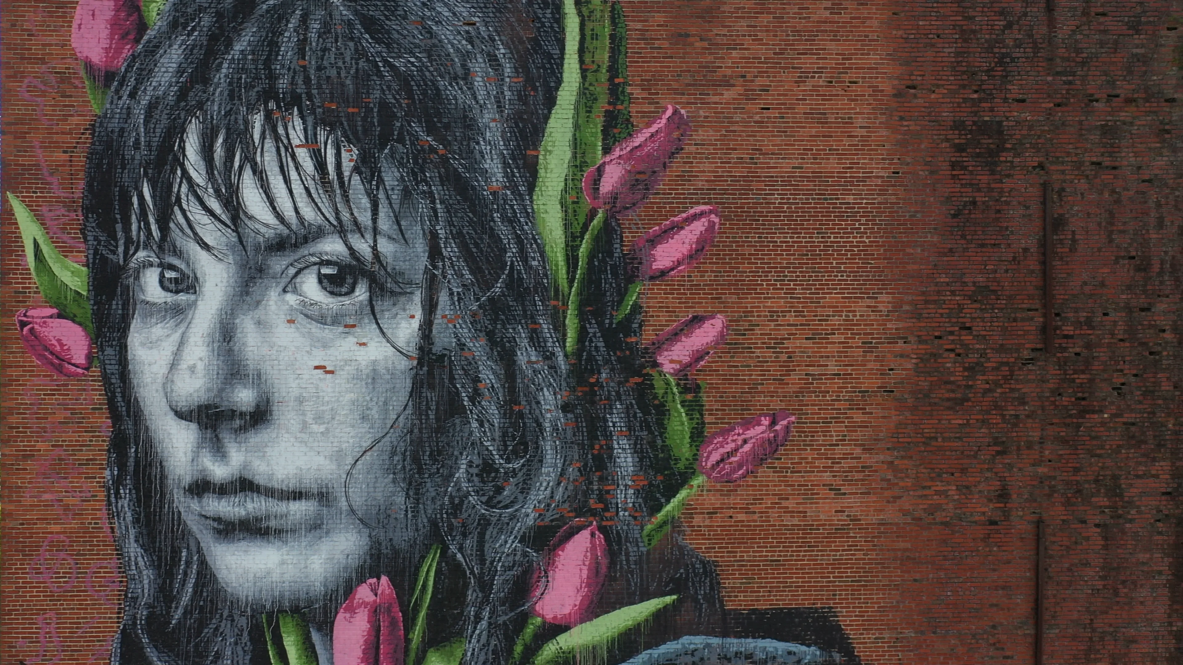 Nils Westergard's Mural "Kaiya with Tulips"