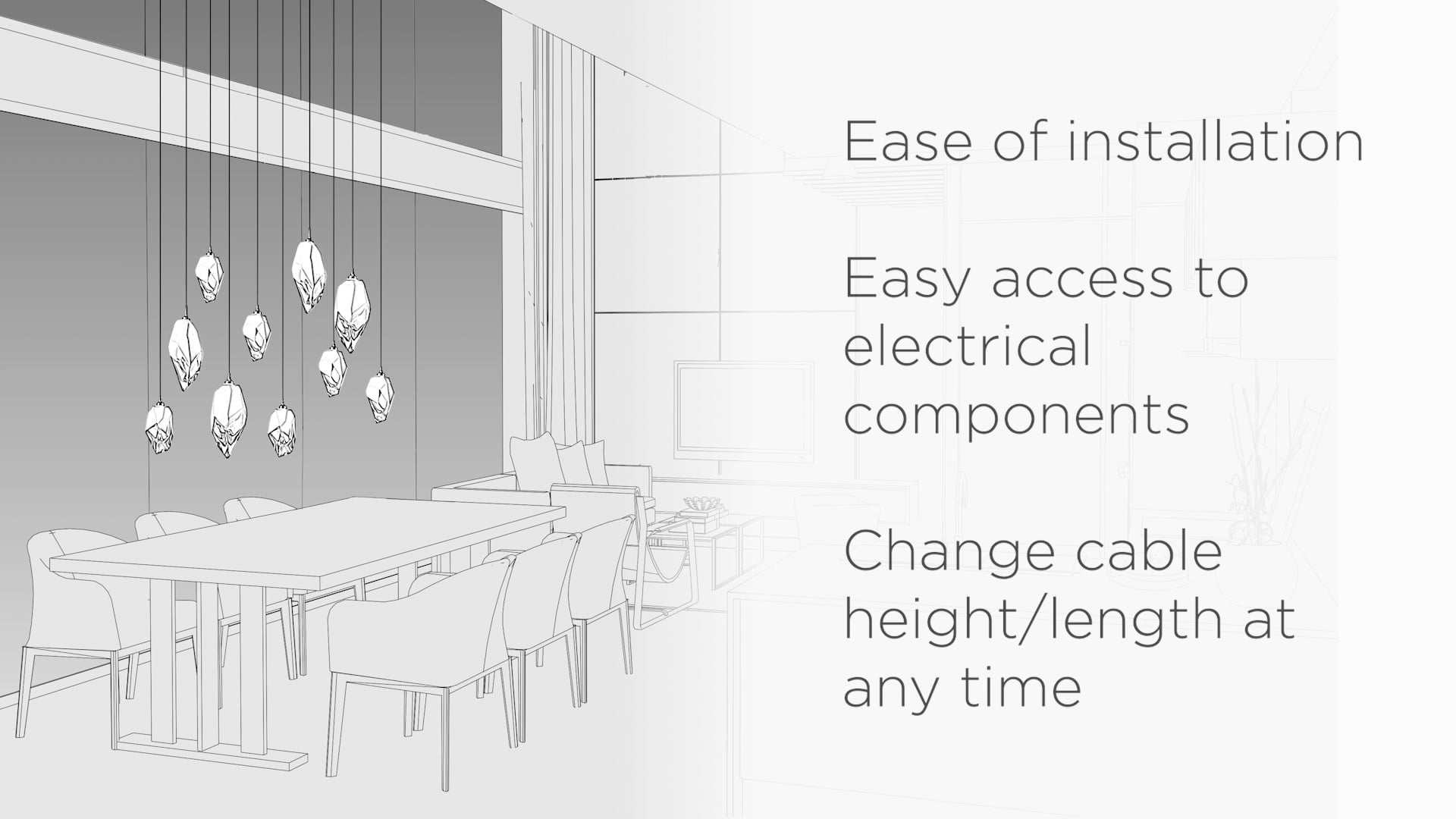 Exos 9-Light Round Pendant, Black Finish, Opal Glass, Standard Overall ...