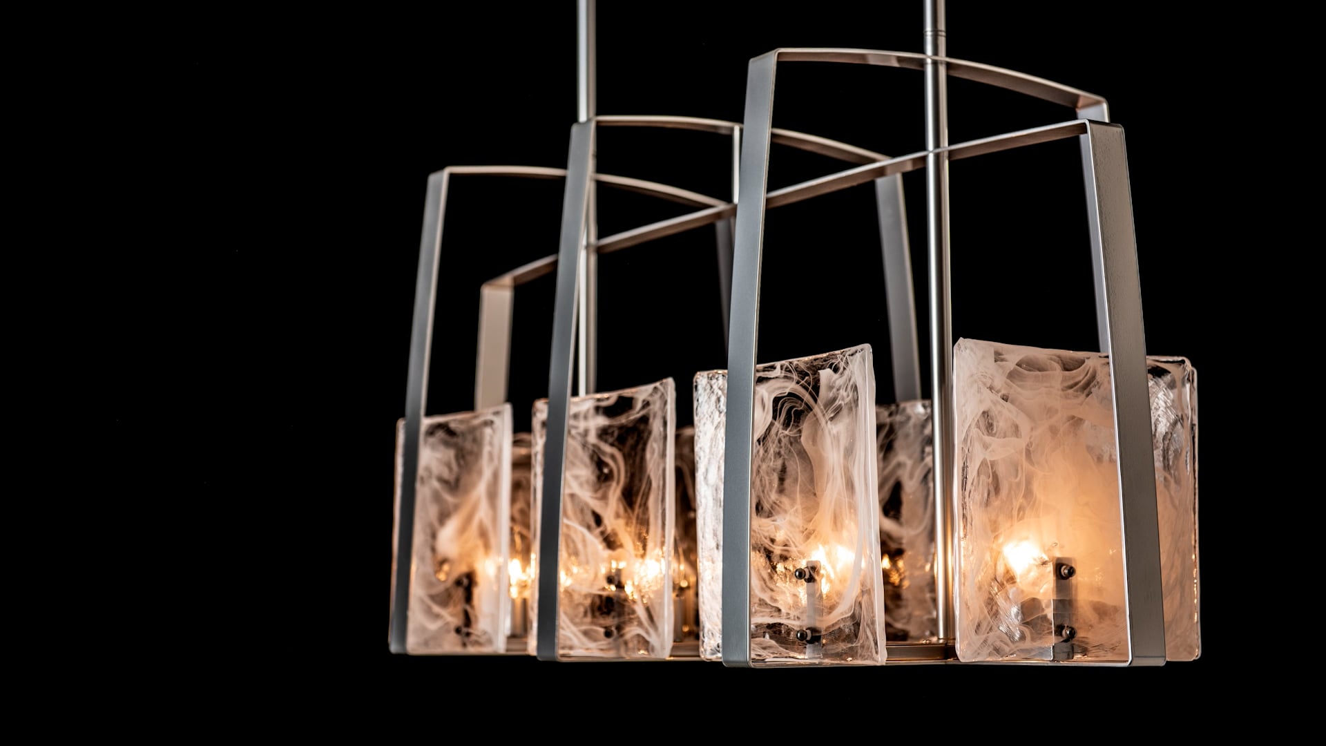 Arc 5-Light Bath Sconce, Modern Brass, White Swirl Glass - Transitional ...