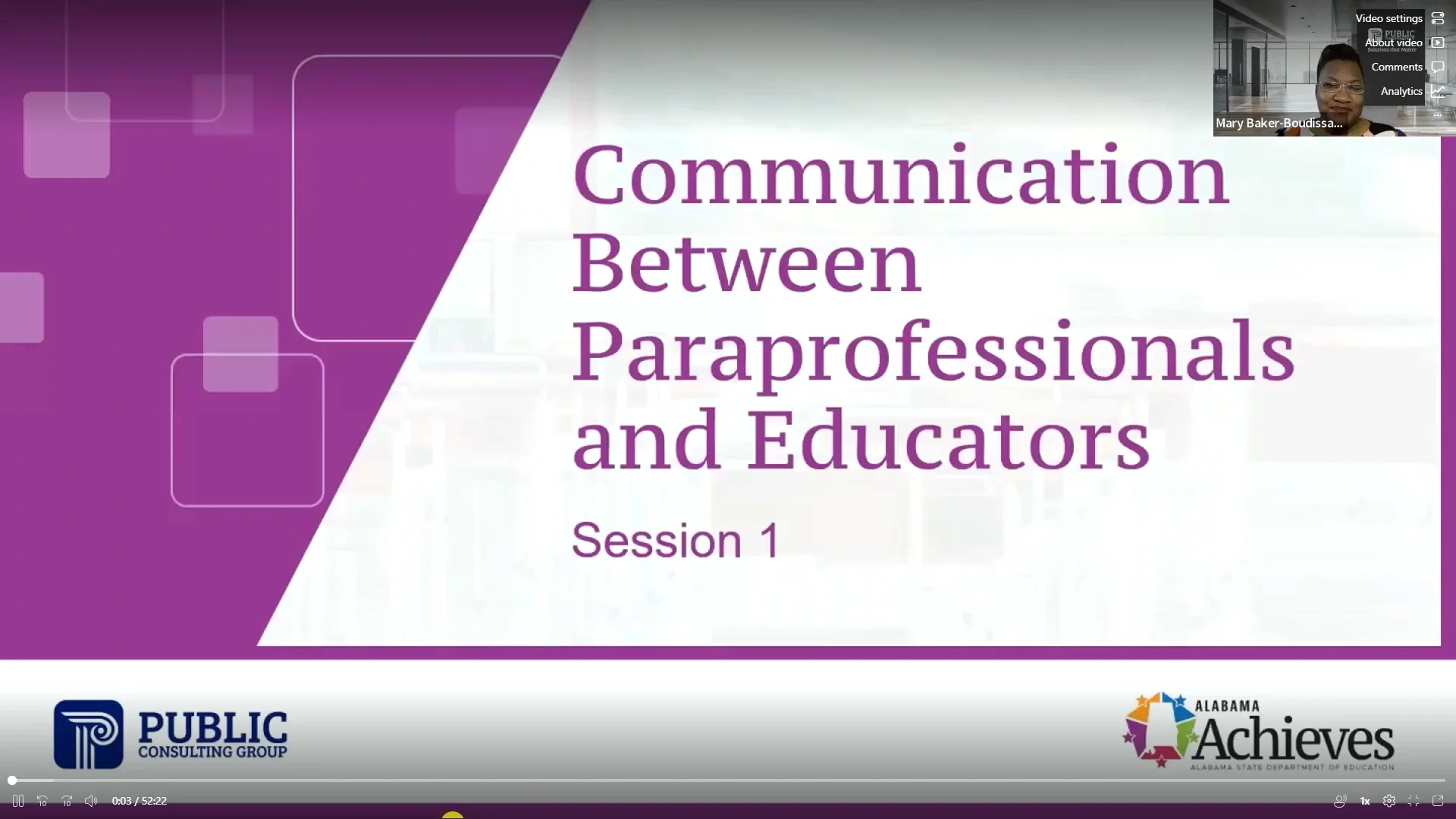 Paraprofessionals Session 1 Communication