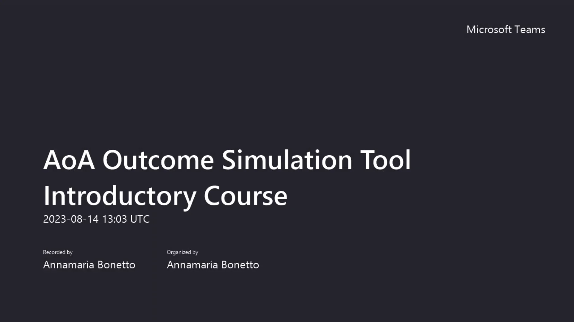 AoA Outcome Simulation Tool Introductory Course-JB25747XX approved on Vimeo