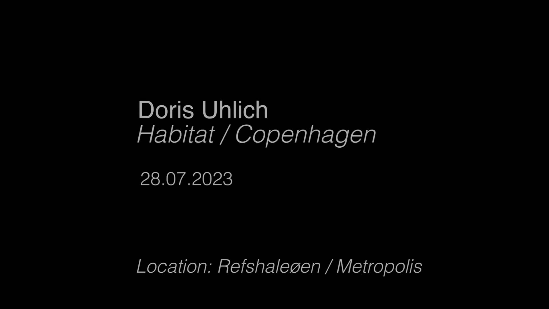 Doris Uhlich: Habitat / Copenhagen_Teaser on Vimeo