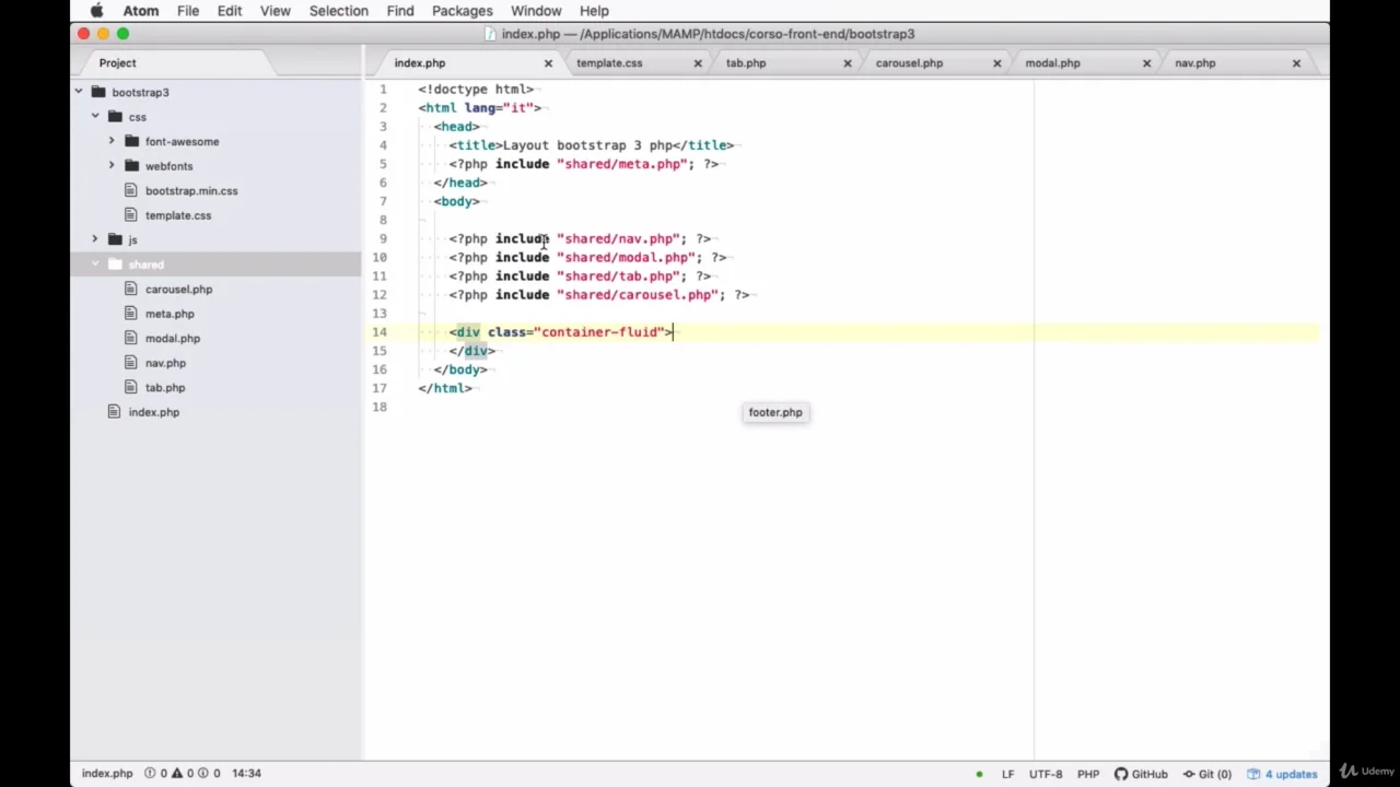 116 Dividere il css in più file on Vimeo