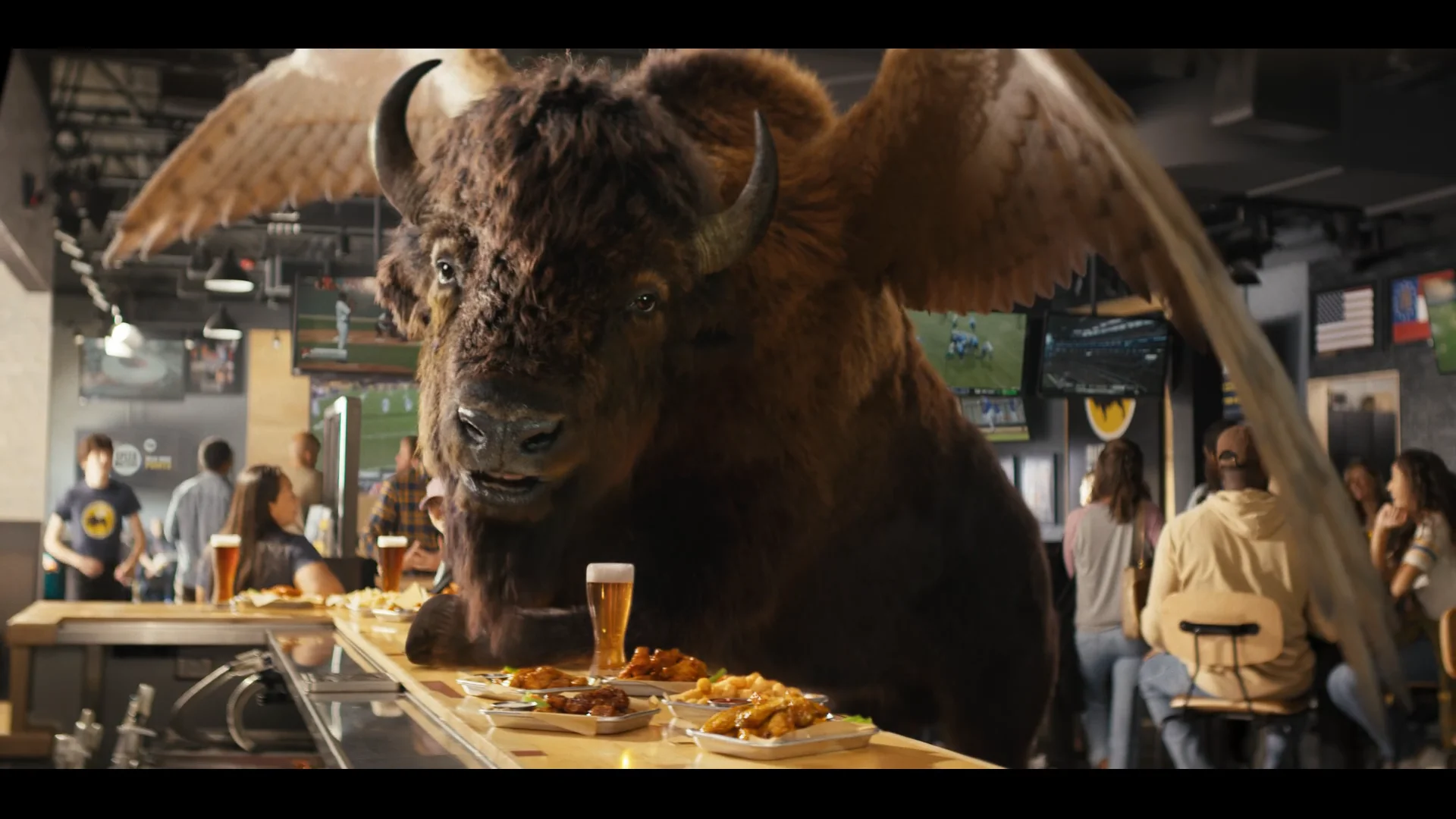A Wild-Winged Buffalo Walks Into A Bar :60 | Buffalo Wild Wings on Vimeo