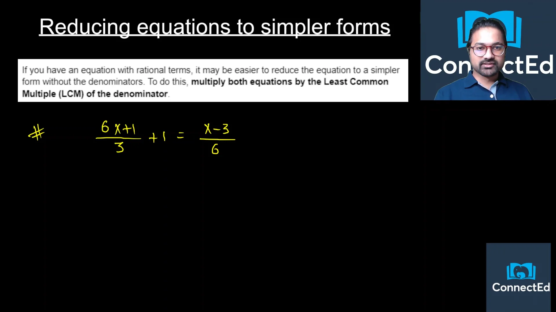 Reducing equations to simpler form on Vimeo