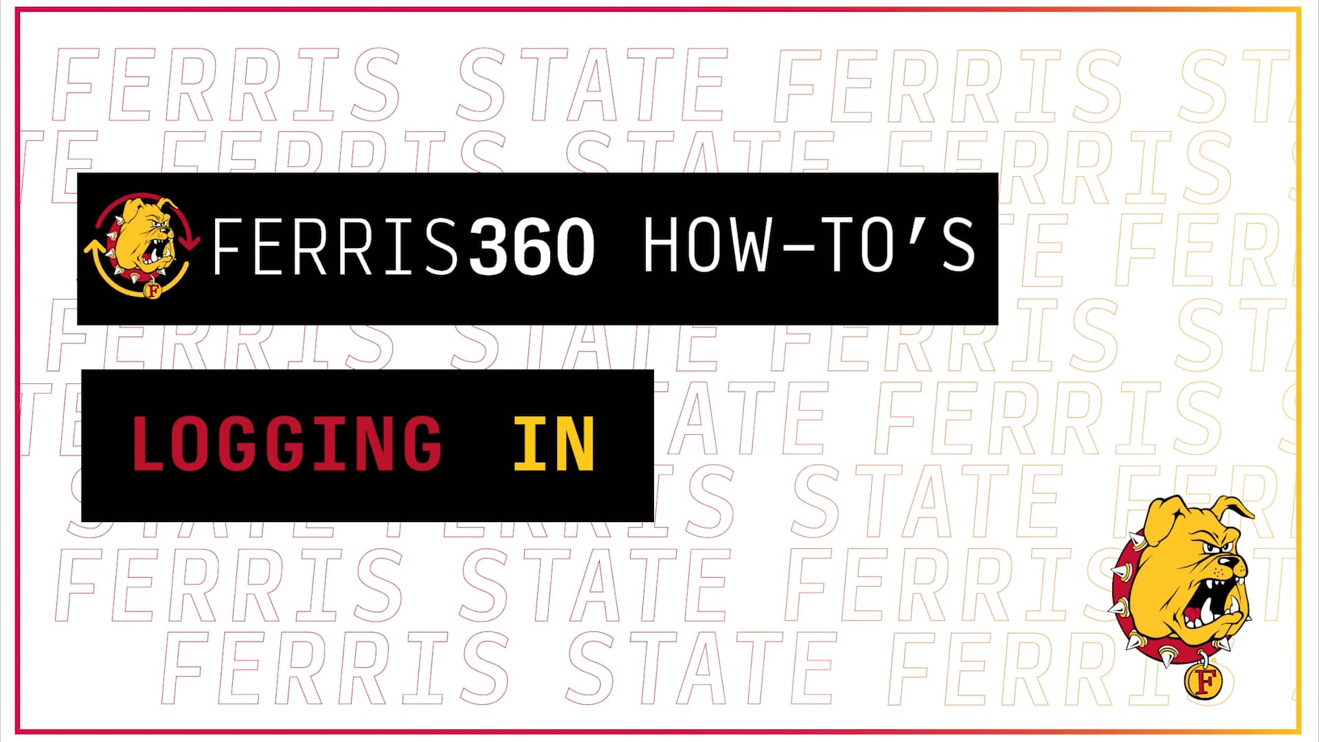 Ferris 360: How to Log In on Vimeo
