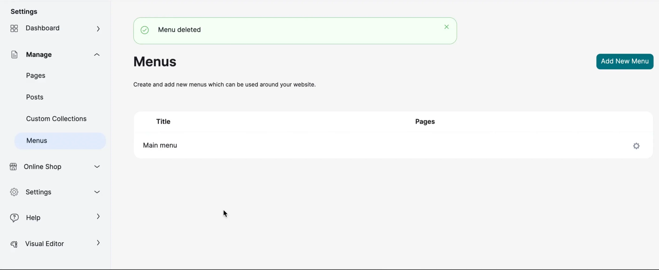 How to add a menu item on Vimeo