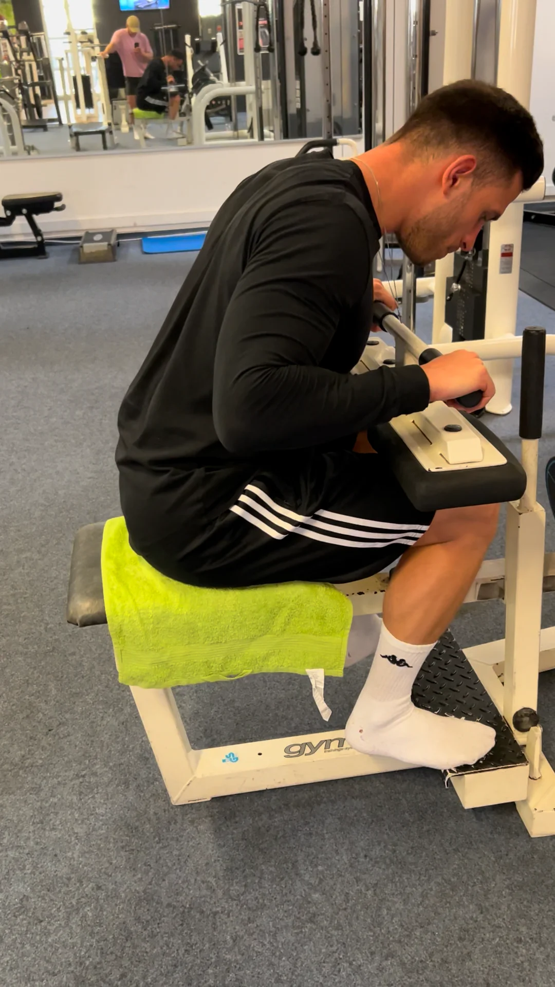 Drop Set_ Calf Raises Machine Sitting on Vimeo