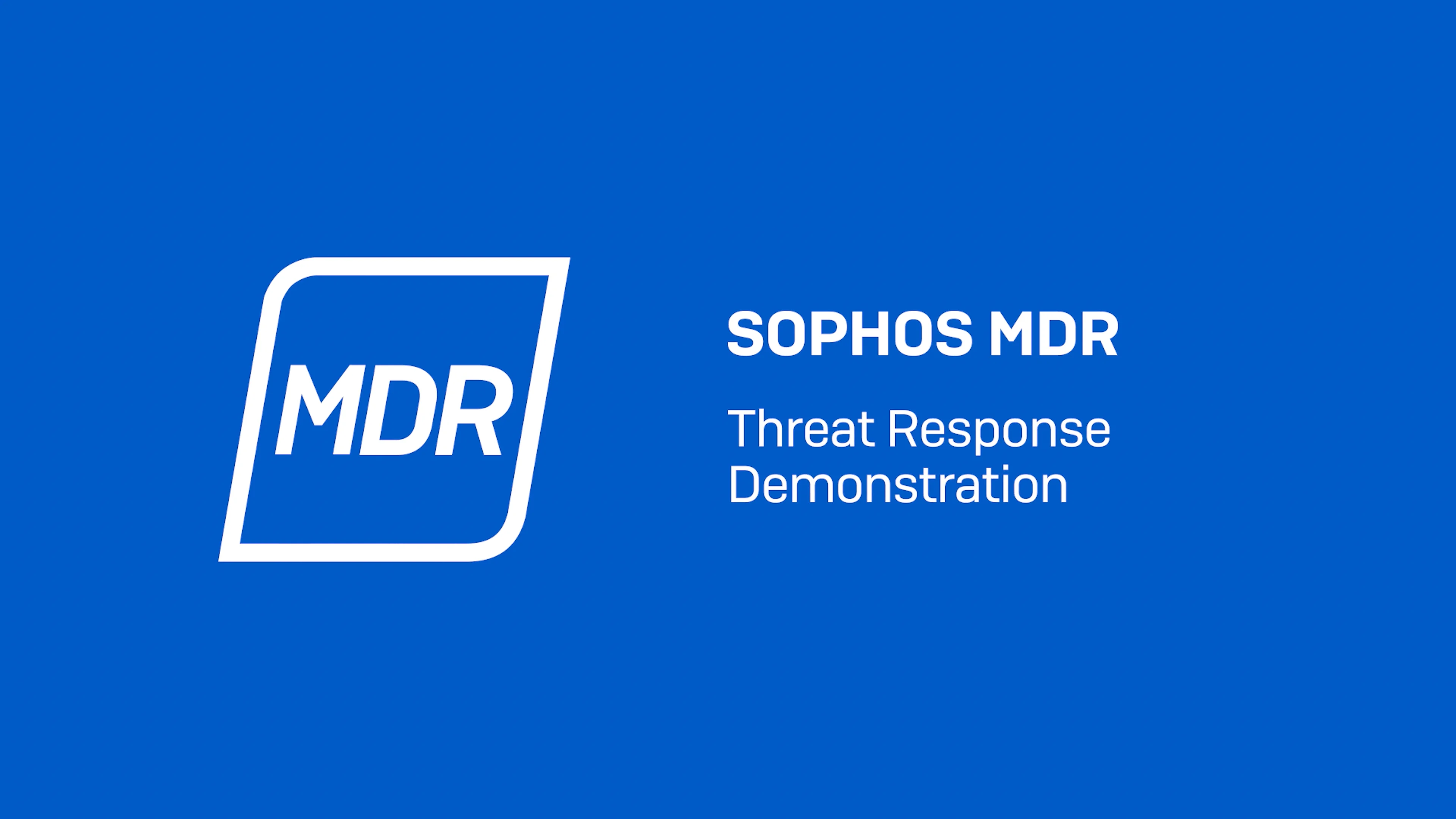 Sophos MDR Demo (Deutsch) on Vimeo