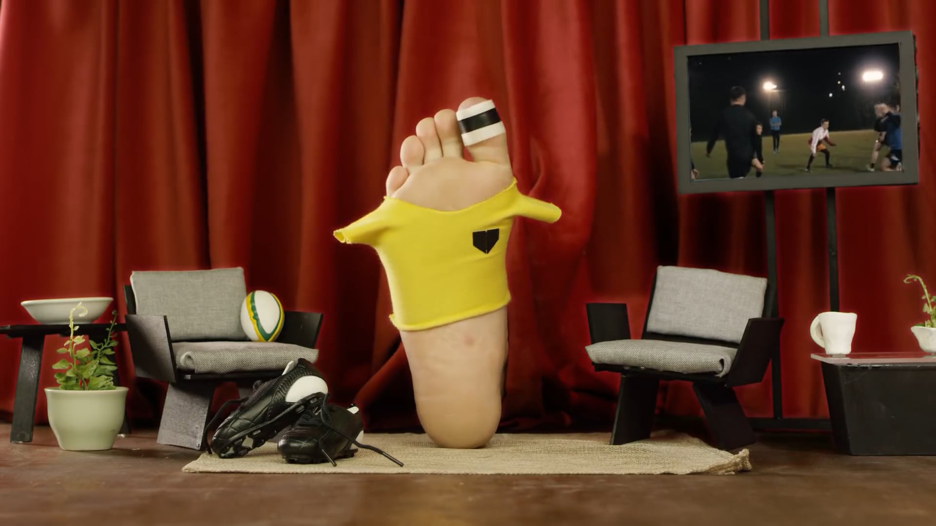 Soccer Union Canesten Plus Athletes Foot - Talking Male Feet Commercial