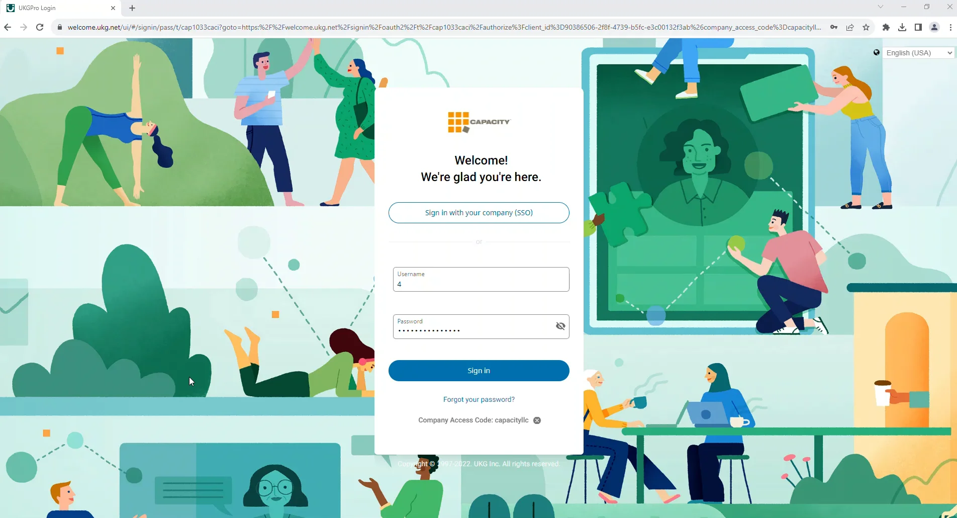 Capacity_EE login to Dimensions