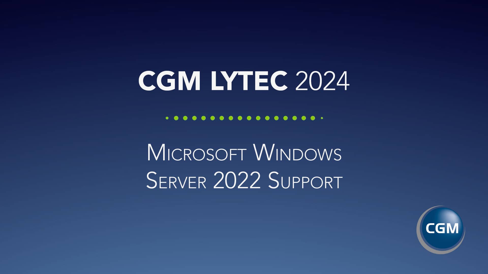 CGM LYTEC 2024 Server Support on Vimeo