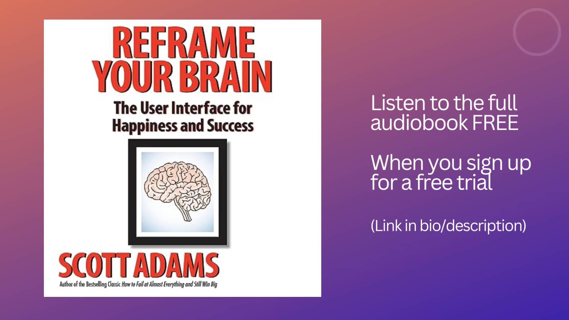 Reframe Your Brain Audiobook Summary Scott Adams on Vimeo
