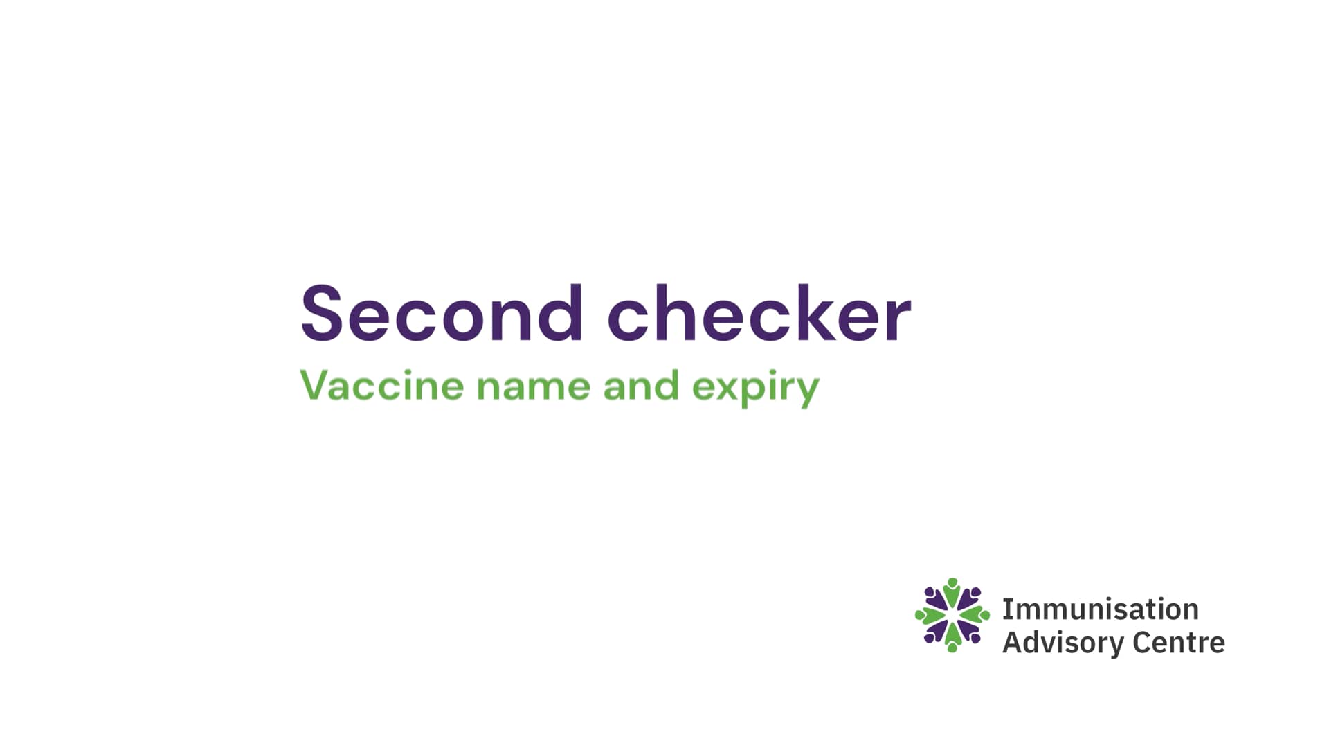 Second checker vaccine name and expiry on Vimeo