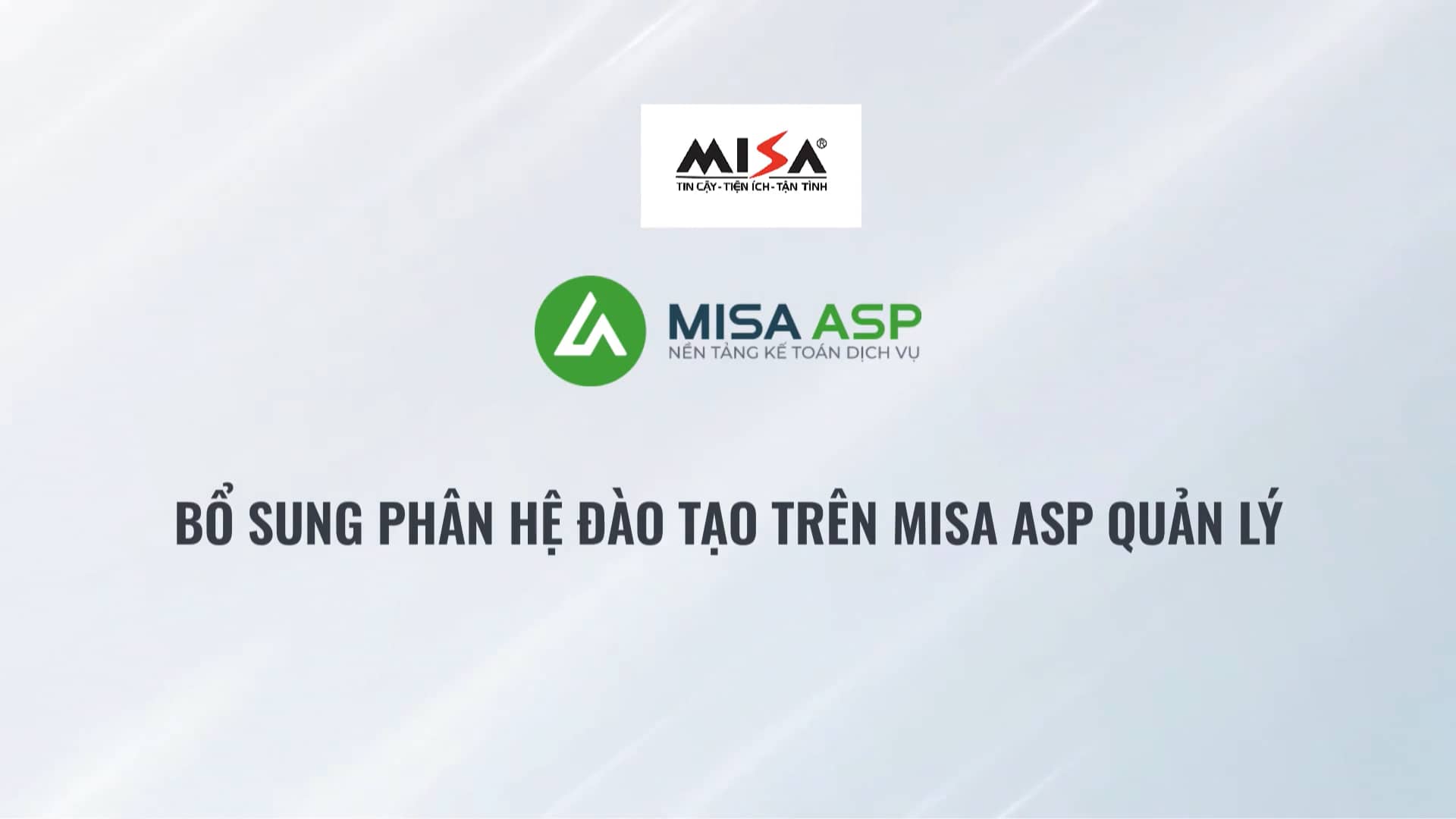[MISA ASP] Bổ sung phân hệ Đào tạo trên MISA ASP Quản lý on Vimeo