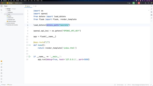 Ajouter la clé d'API OpenAI