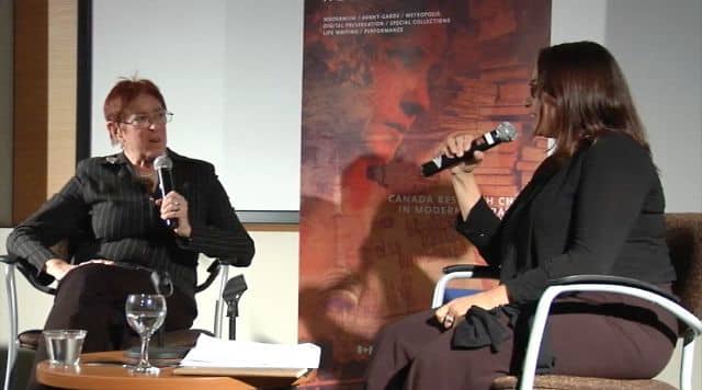 Rachel Blau DuPlessis and Margaret Christakos at the MLC Lecture Series ...