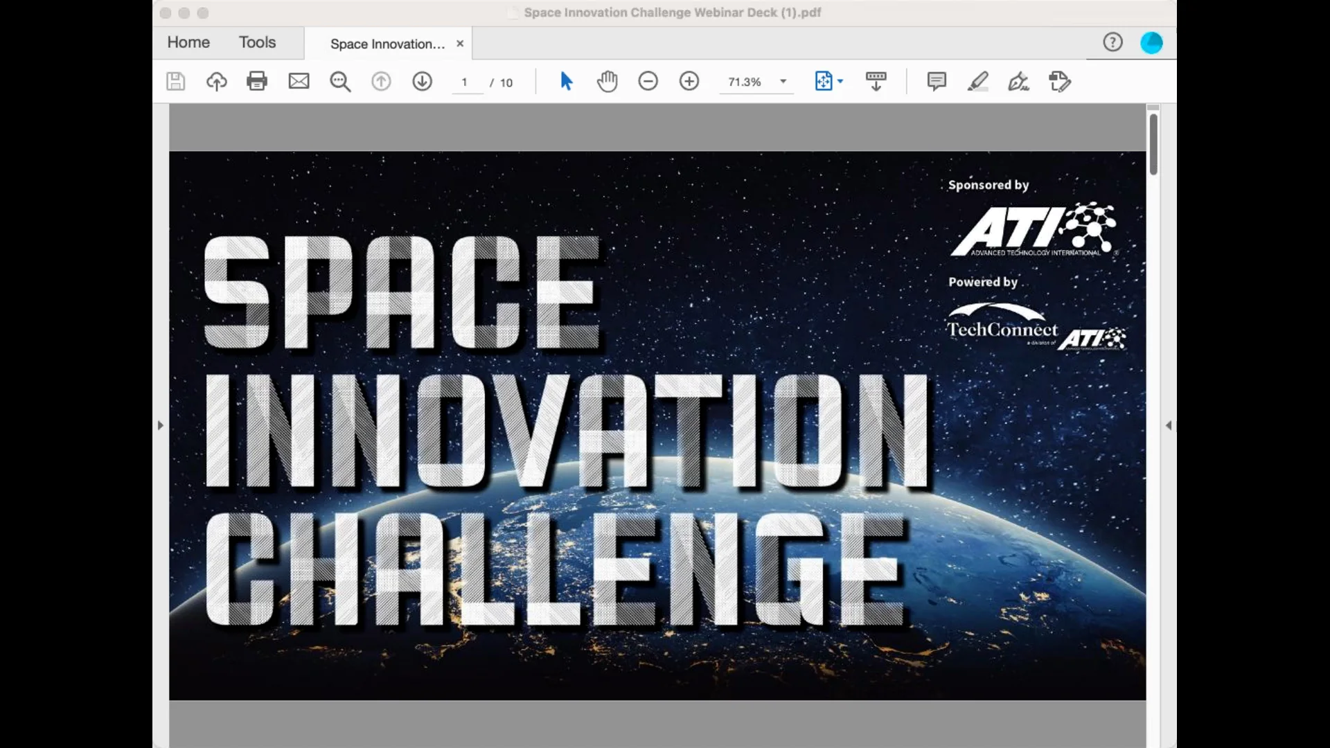 Space Innovation Challenge Informational Webinar