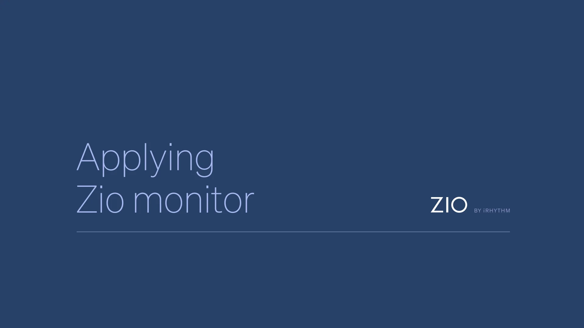 Applying Zio monitor