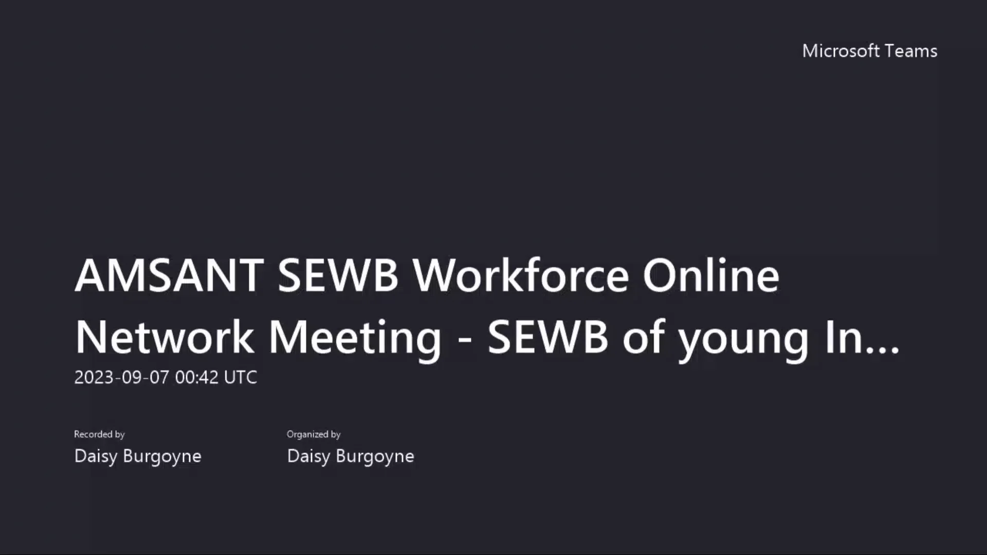 AMSANT SEWB Workforce Online Network Meeting - SEWB of young Indigenous ...