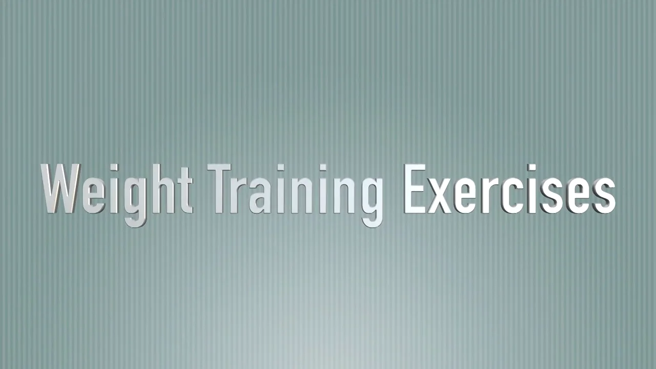Weight Training Exercises on Vimeo