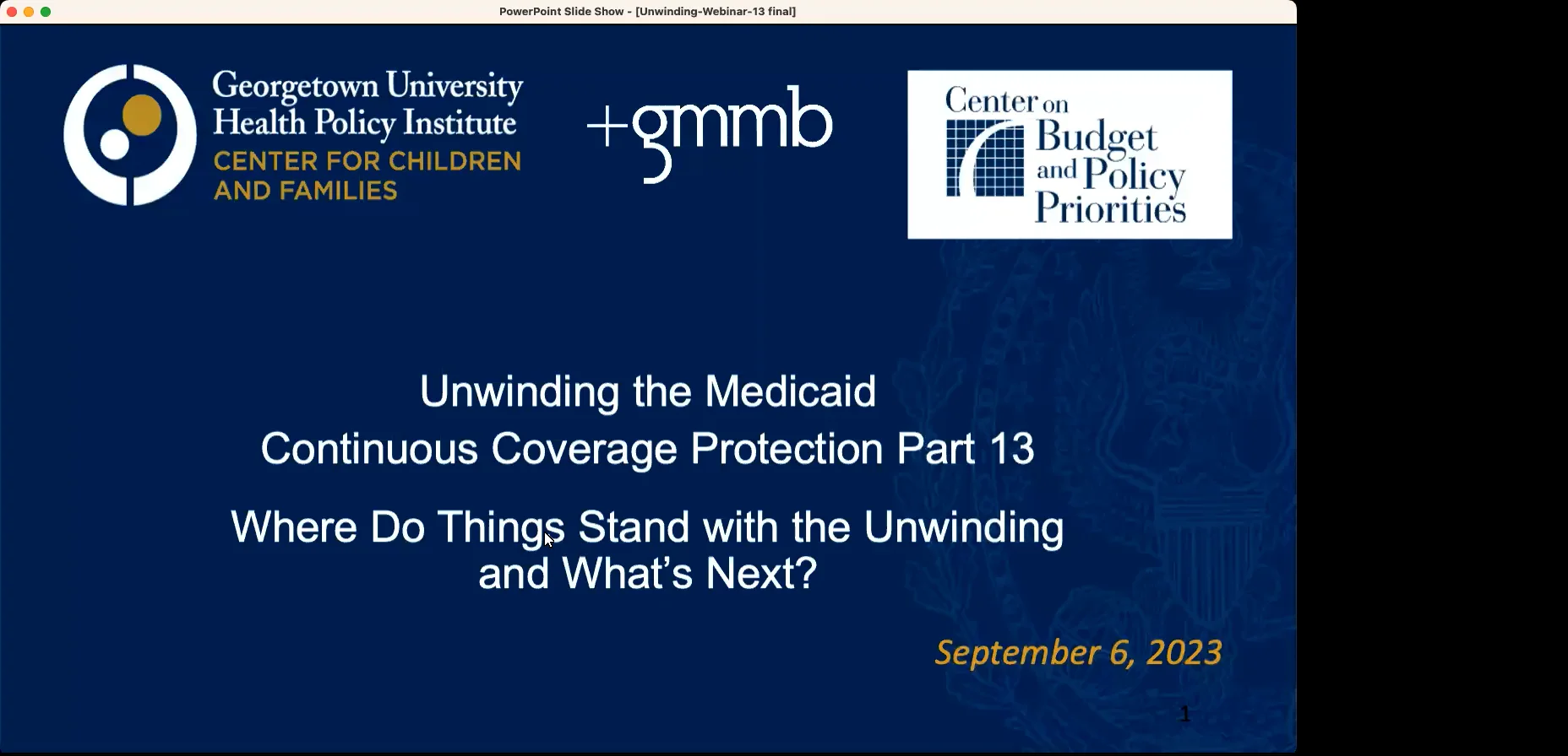 Unwinding the Medicaid Continuous Coverage Protection - Part 13 on Vimeo