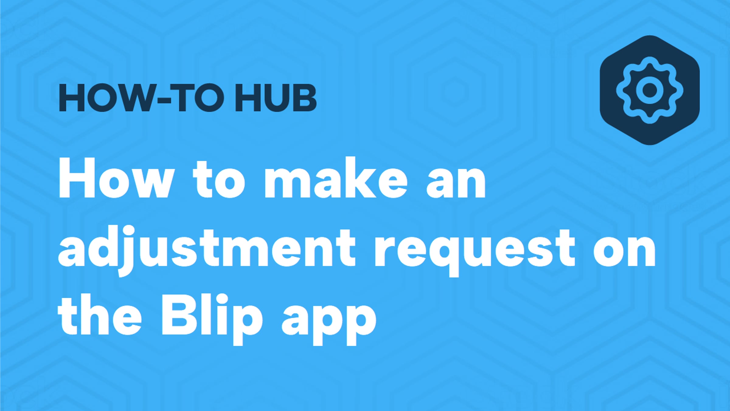How to make an adjustment request on the Blip app