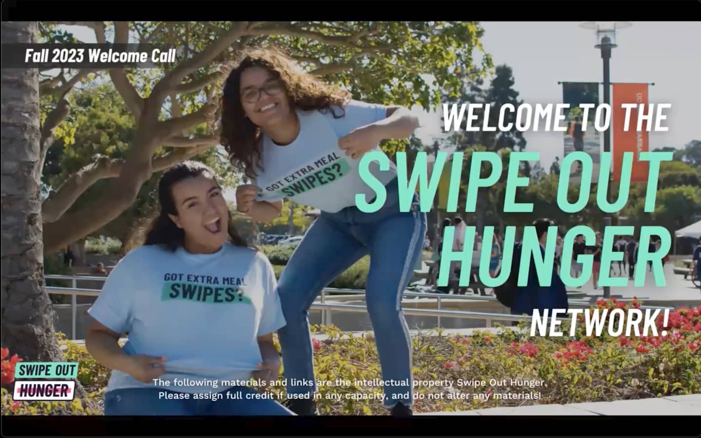 Swipe Out Hunger Campus Network Welcome Call on Vimeo