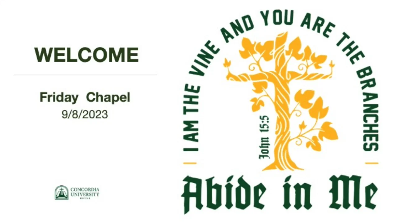Friday Chapel 9/8/23 Pastor Tim Eaton on Vimeo