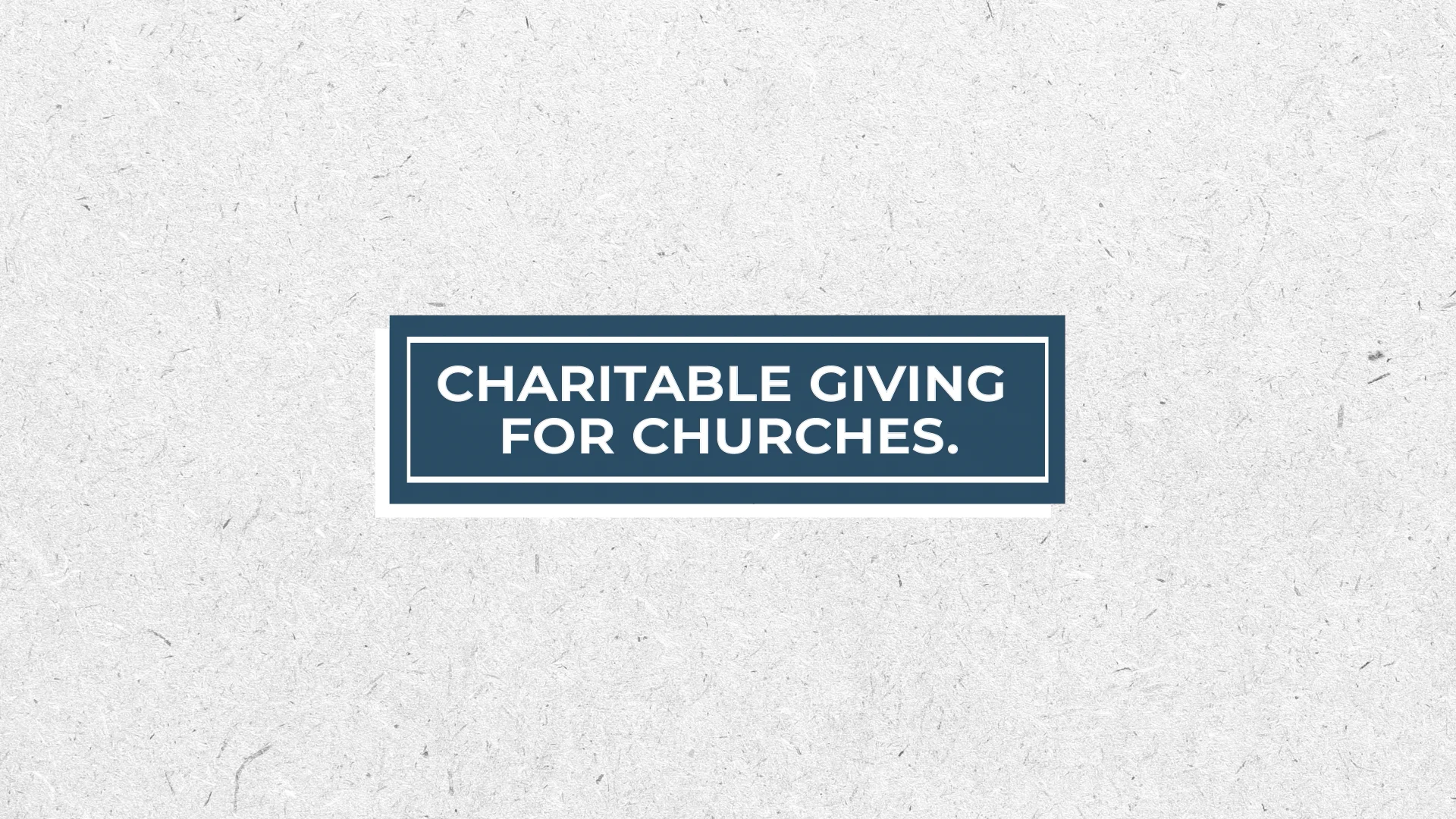 Charitable giving for churches on Vimeo