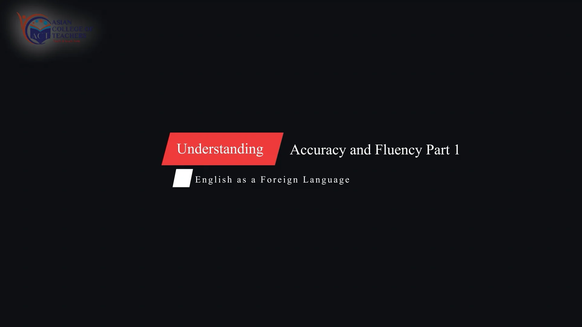 Understanding Accuracy and Fluency on Vimeo