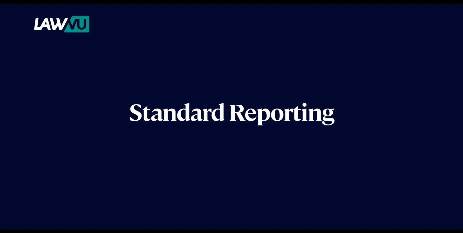 Standard Reporting on Vimeo