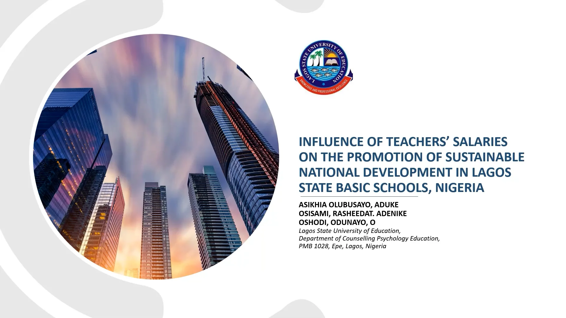 Influence of Teachers' Salaries on the Promotion of Sustainable ...
